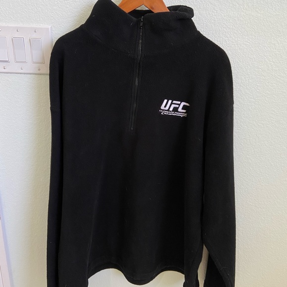 UFC | Jackets & Coats | Rare Ufc Fleece Mens Black | Poshmark